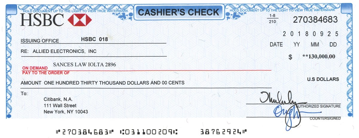 Beware of Cashier’s Check Scams – my own recent experience – Business ...